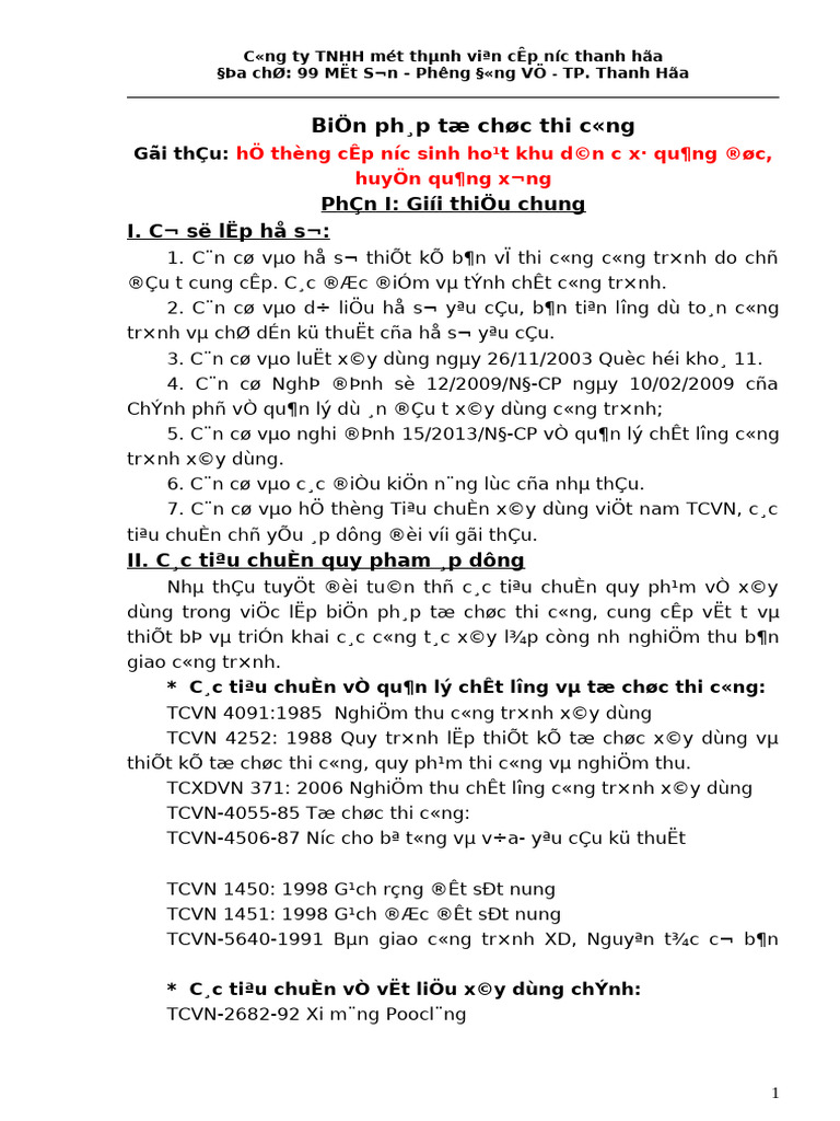 Thuyet Minh Bien Phap NƯ C S CH | PDF