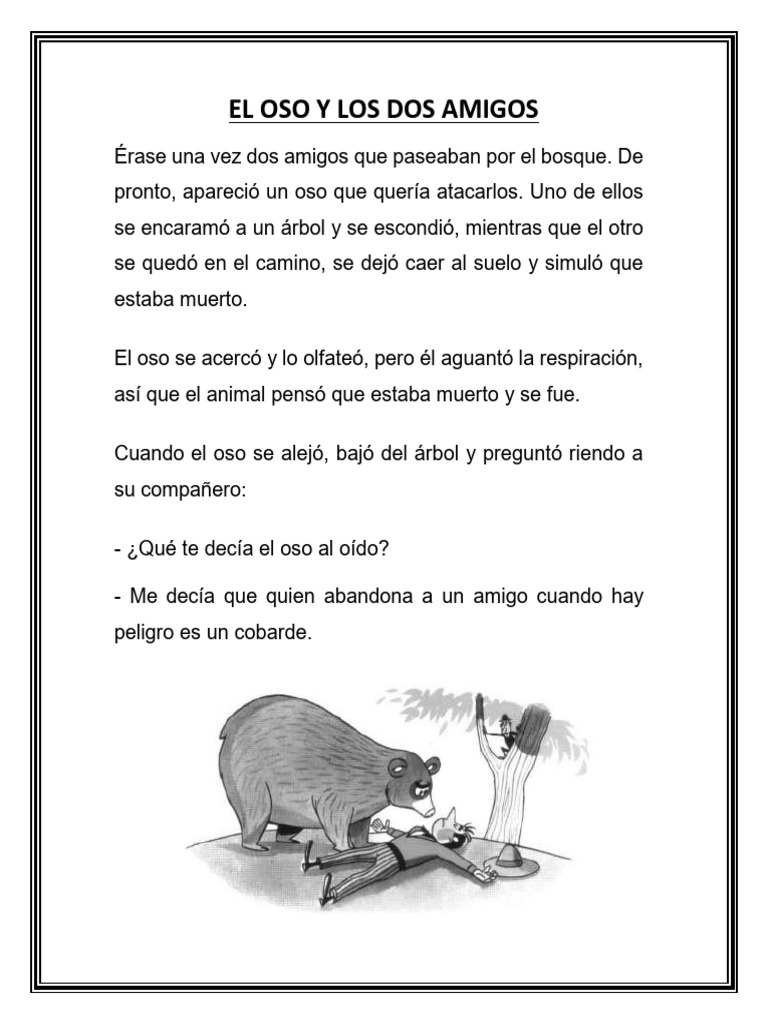El Oso y Los Dos Amigos | PDF