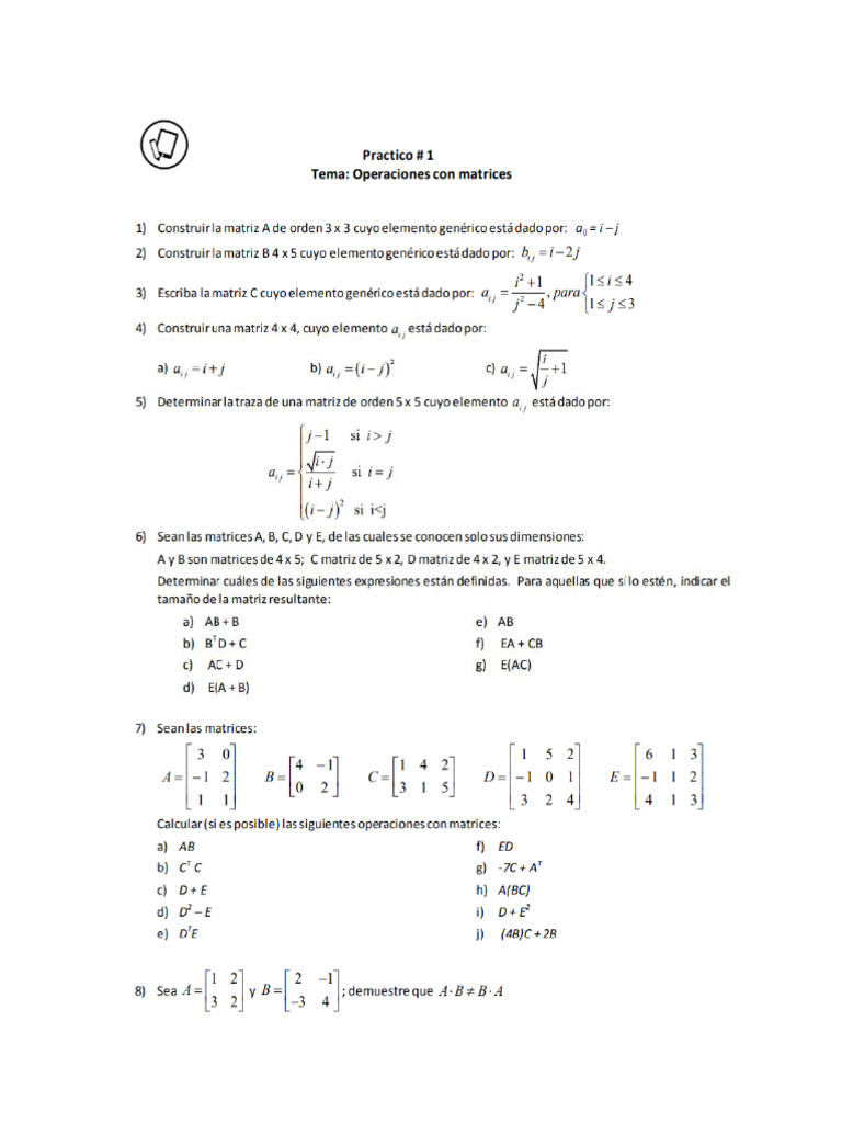 Practico 1 Matrices (Justiniano Soto) (1) | PDF