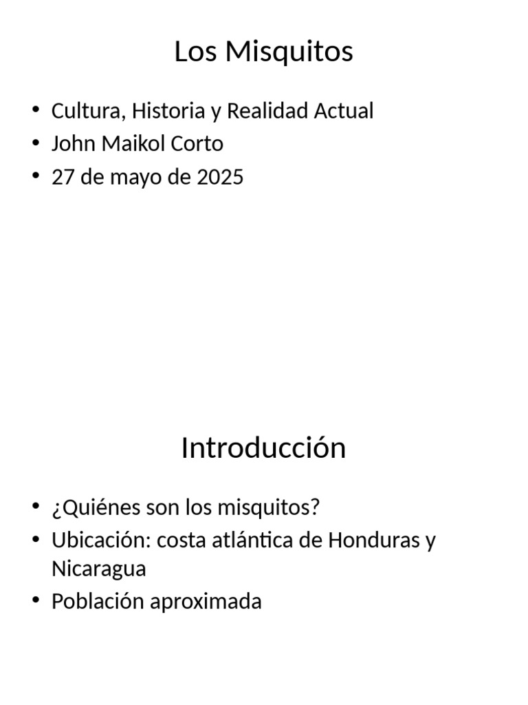 Los_Misquitos_Presentacion2 t 7 877t | PDF