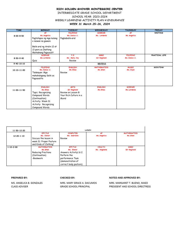 WLAP 4 Endu Week31 March 25-26, 2024 | PDF