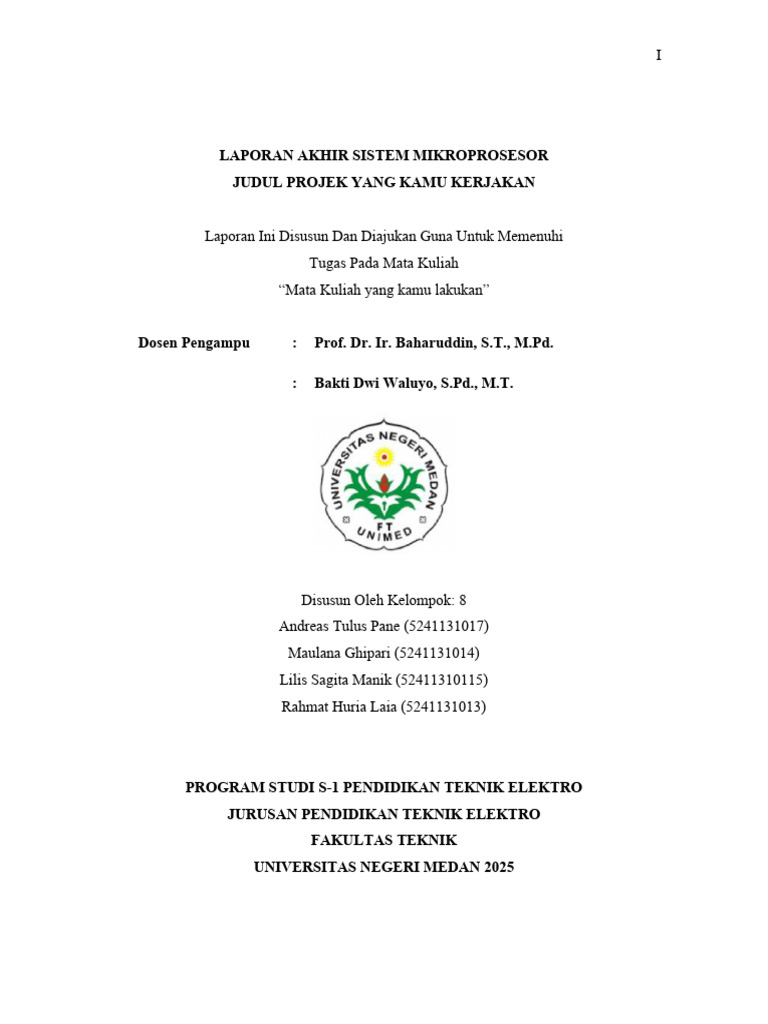 Laporan Projek Kelompok 8 Mikro | PDF