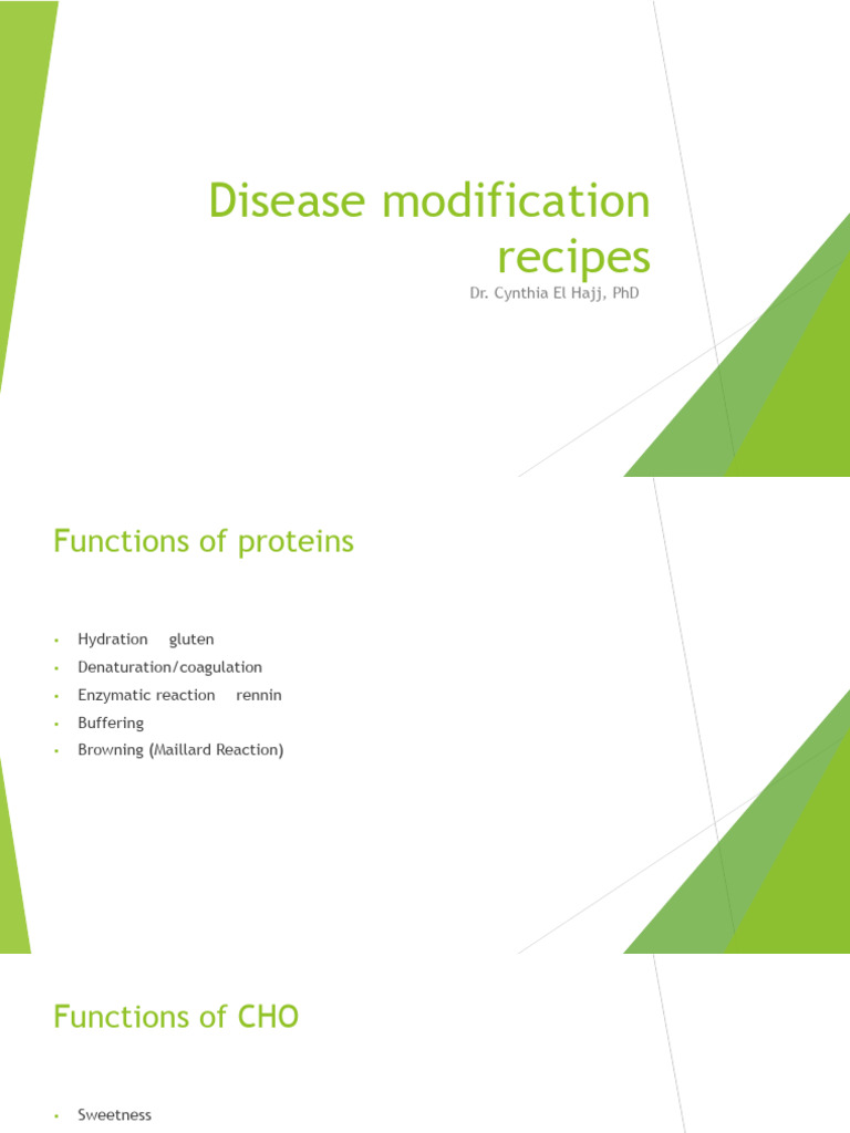 Disease Modification Recipes | PDF | Sugar Substitute | Gluten Free Diet