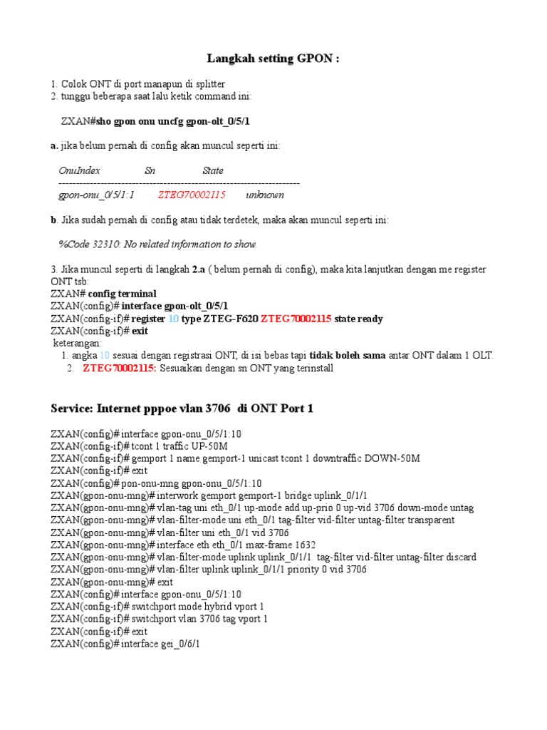 Panduan Setting Router GPON ONT | PDF | Komputer