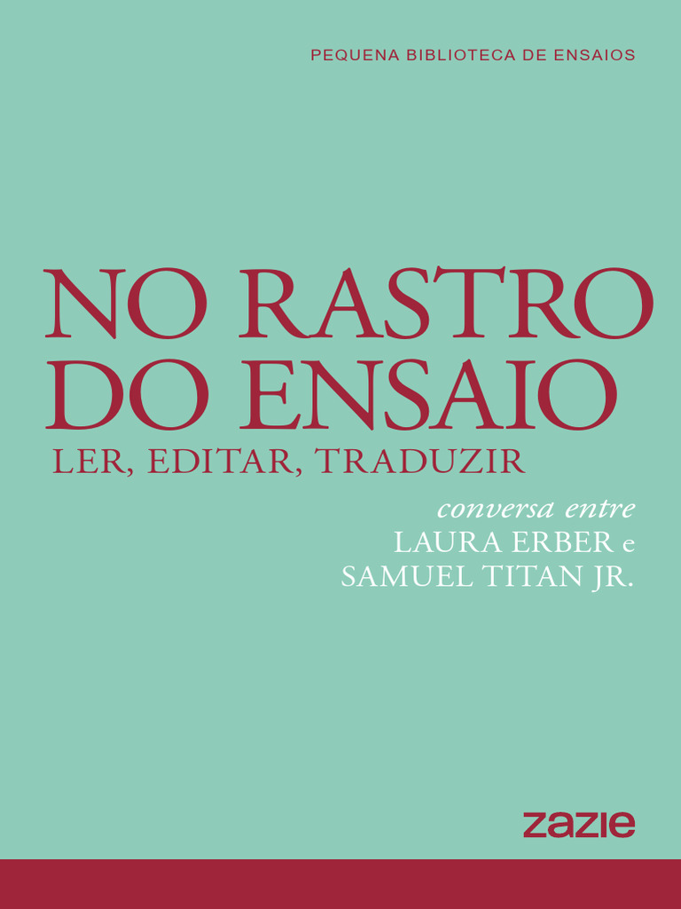 PBE No Rastro Do Ensaio Zazie Edicoes 2025 | PDF | Ensaios | Pensamento