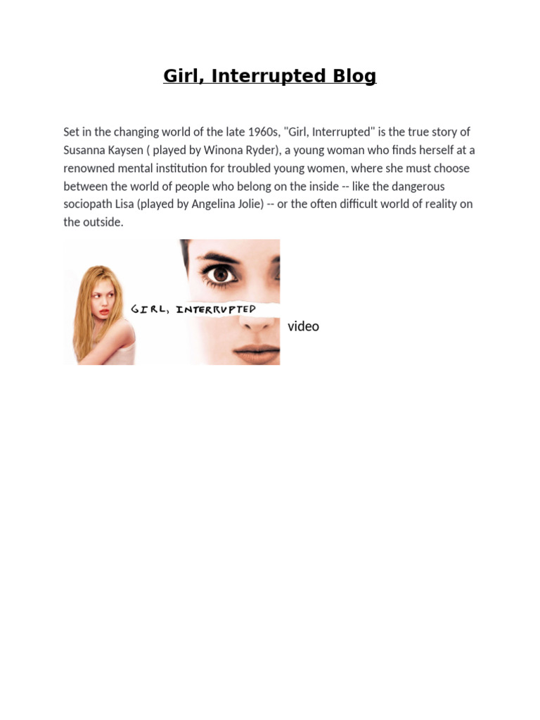 Blog Girl Interrupted | PDF