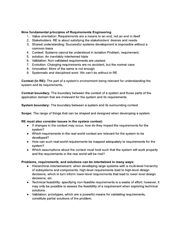 2 Fundamental Principles of Requirements Engineering | PDF