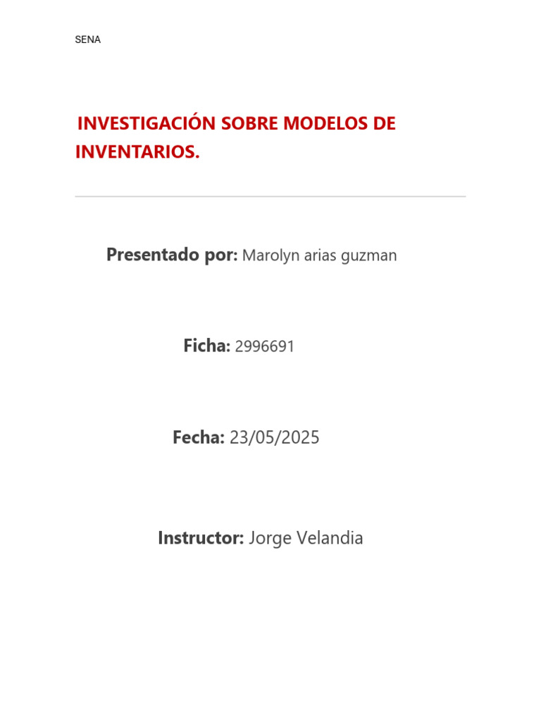 Modelos de Inventarios | PDF | Lean Manufacturing | Negocios económicos