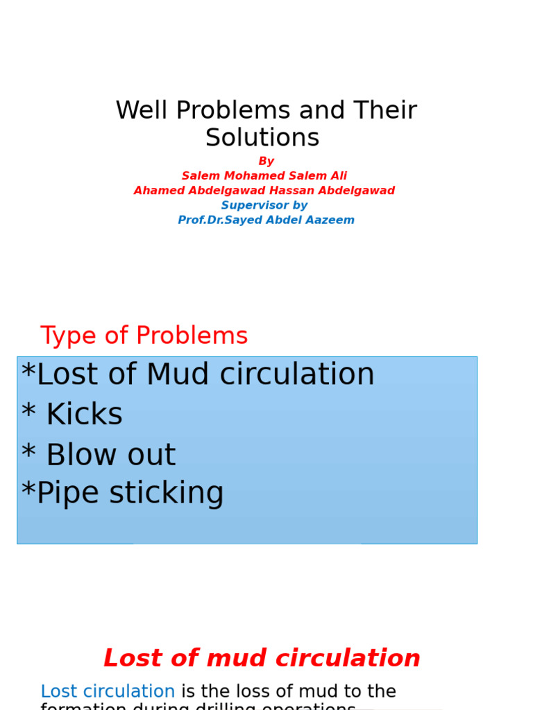 Presentation of Well Problems After Editing | PDF | Blowout (Well ...