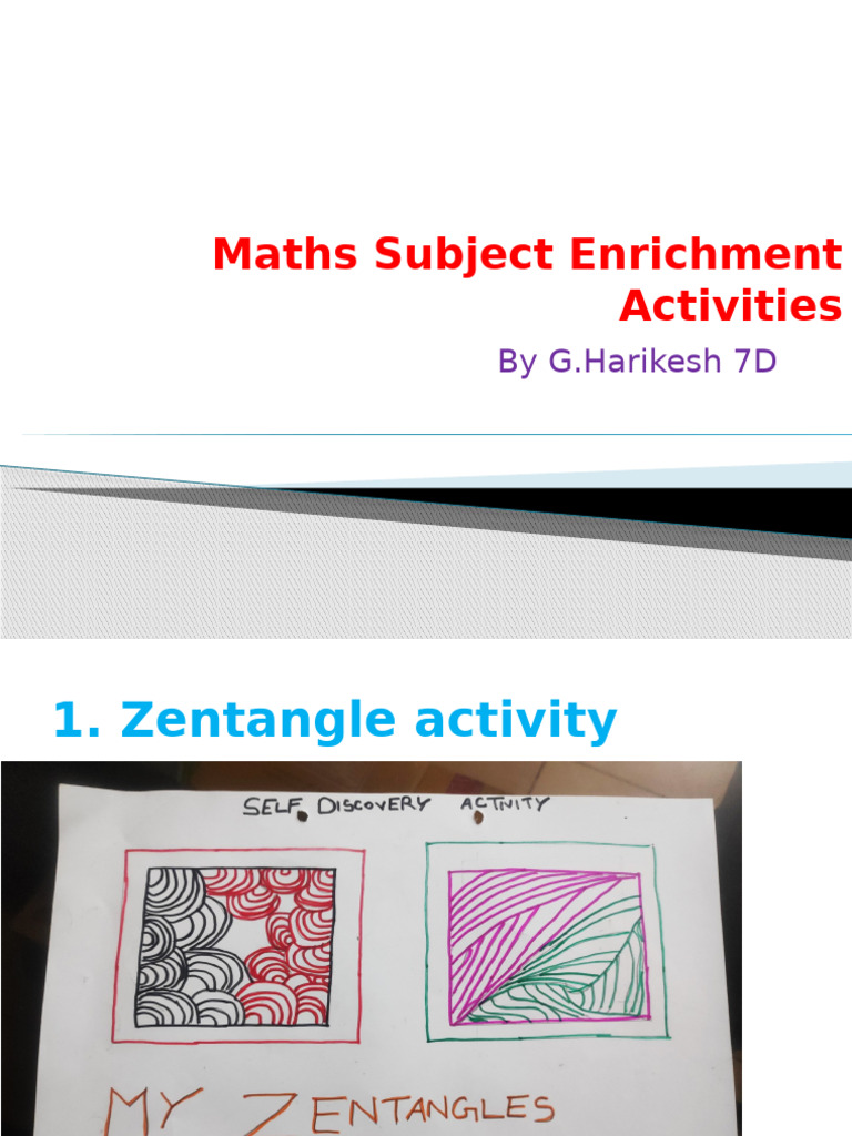 Maths Subject Enrichment Activities | PDF