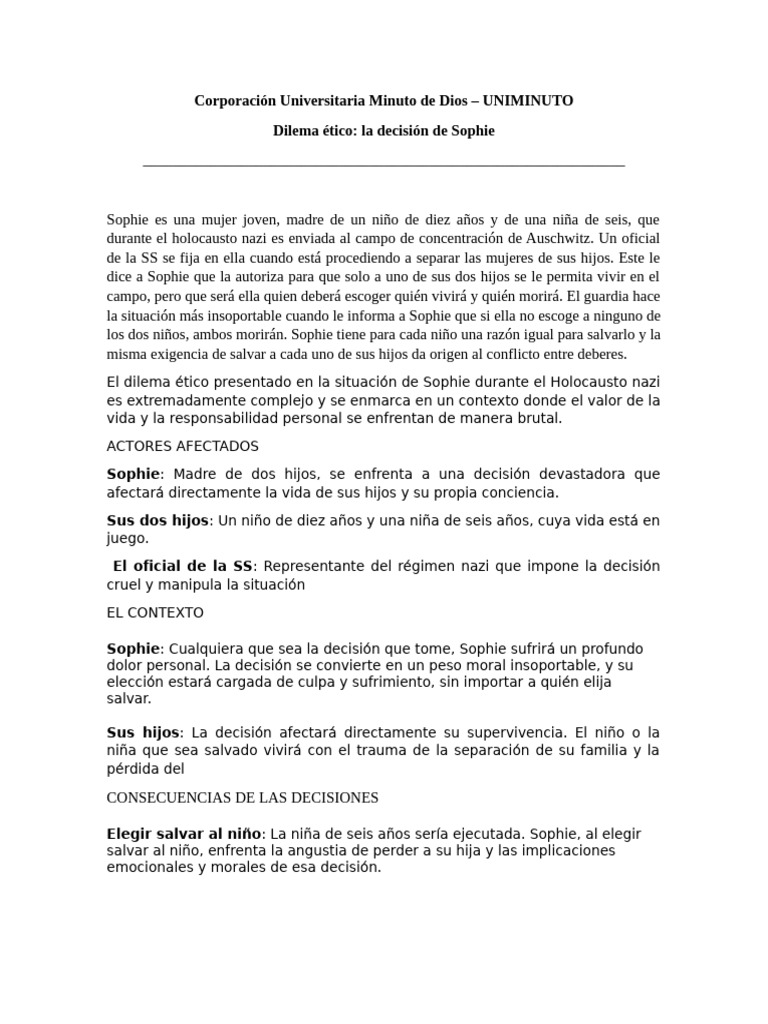 U1 Dilema Etico | PDF | Utilitarismo | Moralidad