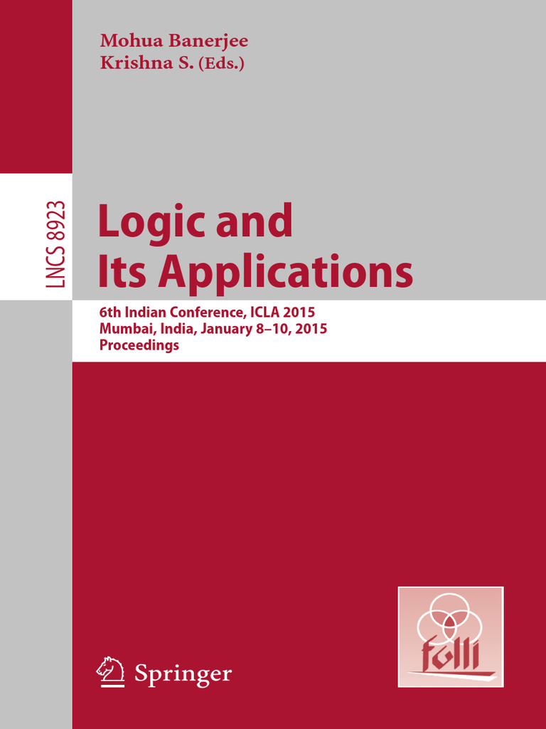 Logic and Its Applications 2015 | PDF | Logic | Mathematical Logic