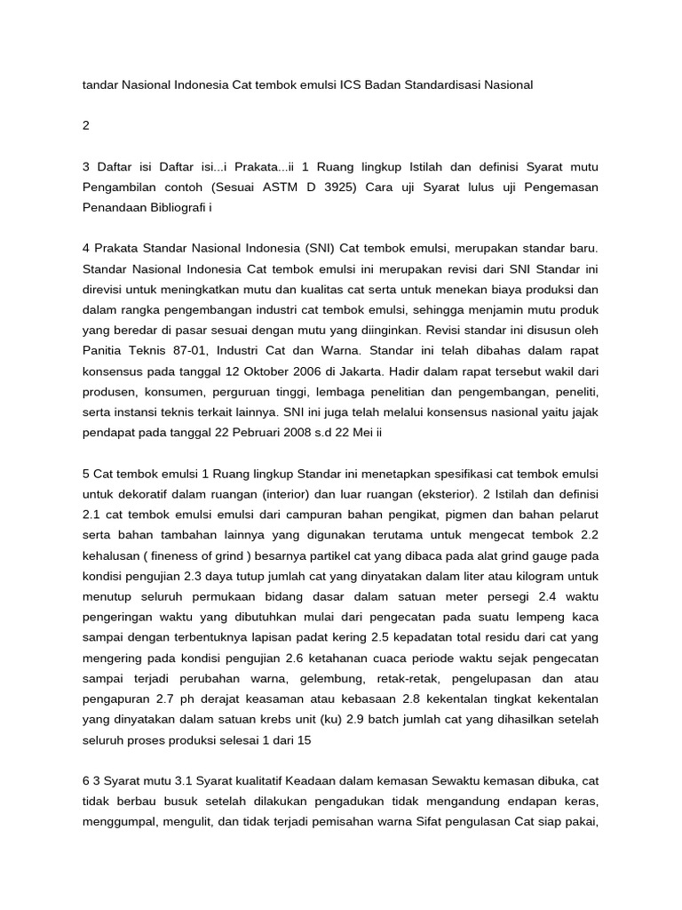 Sni Cat Emulsi | PDF