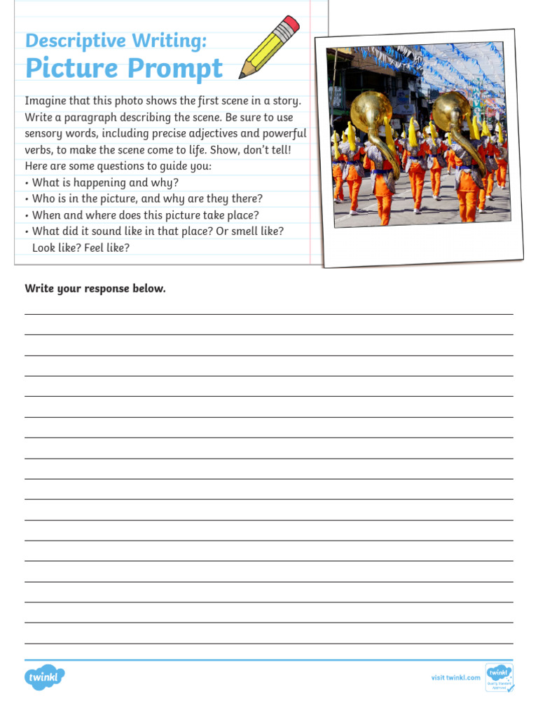 Descriptive Writing Picture Prompt Parade | PDF