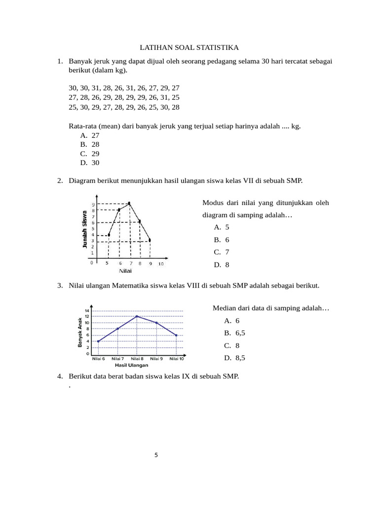 Latihan Soal Statistika | PDF