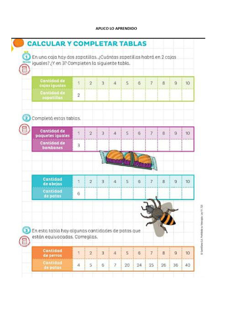 APLICO LO APRENDIDO Proporcionalidad Inversa | PDF