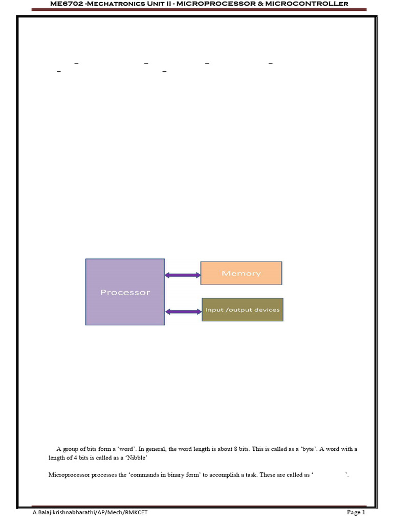 Unit II Microprocessor and Microcontroller-1 | PDF | Central Processing Unit | Computer Data Storage