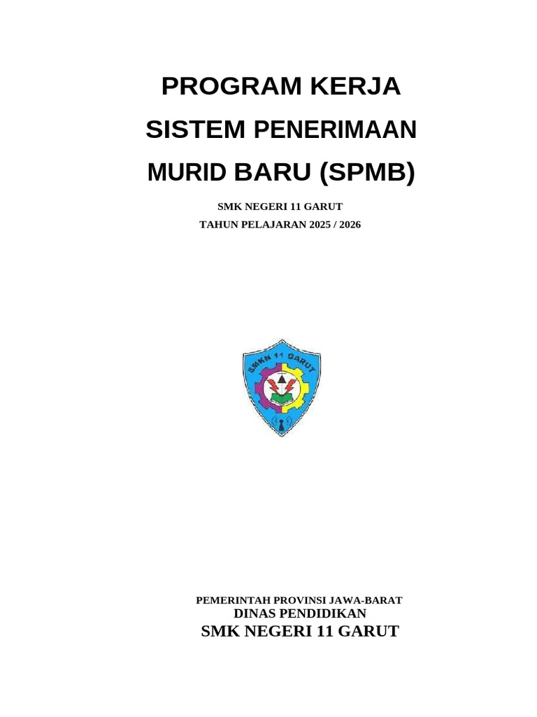 Program Kerja PPDB | PDF
