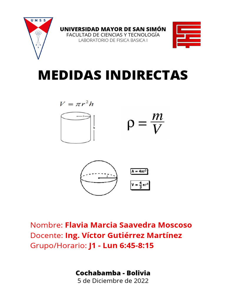 Medidas Indirectas Ing Victor | PDF | Medición | Metrología
