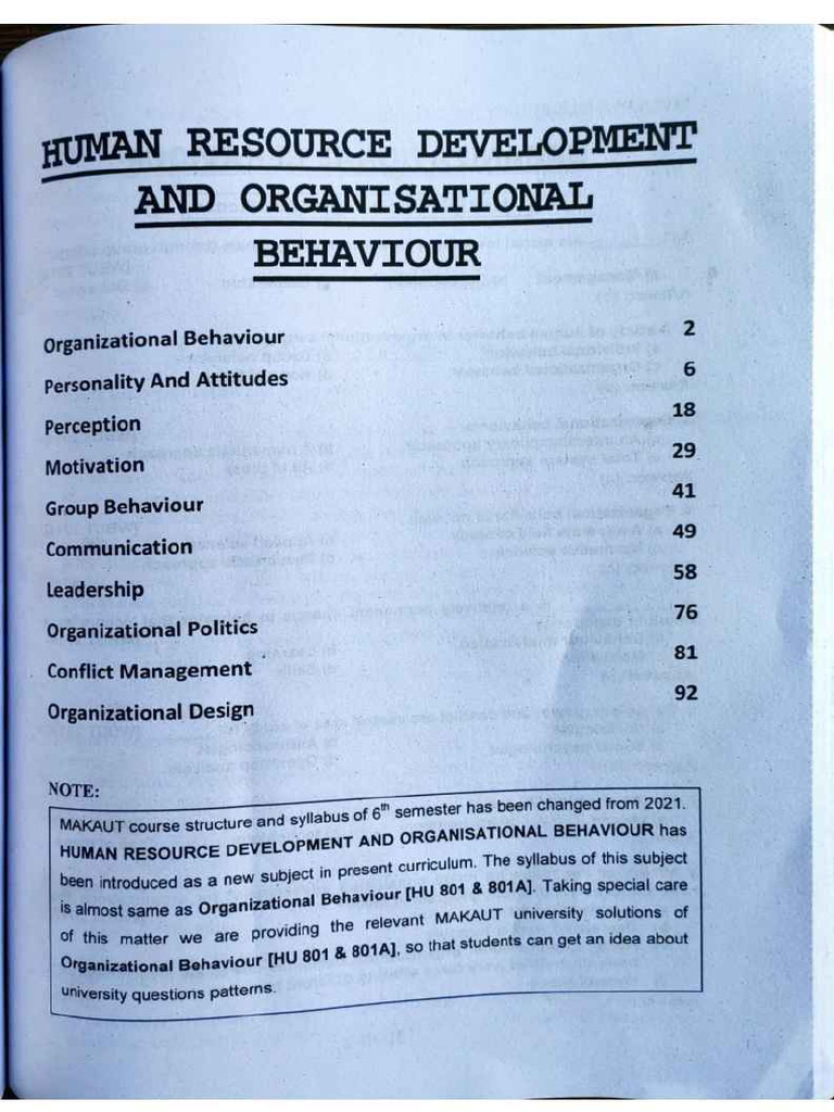 Human Resource Organization Organizer | PDF