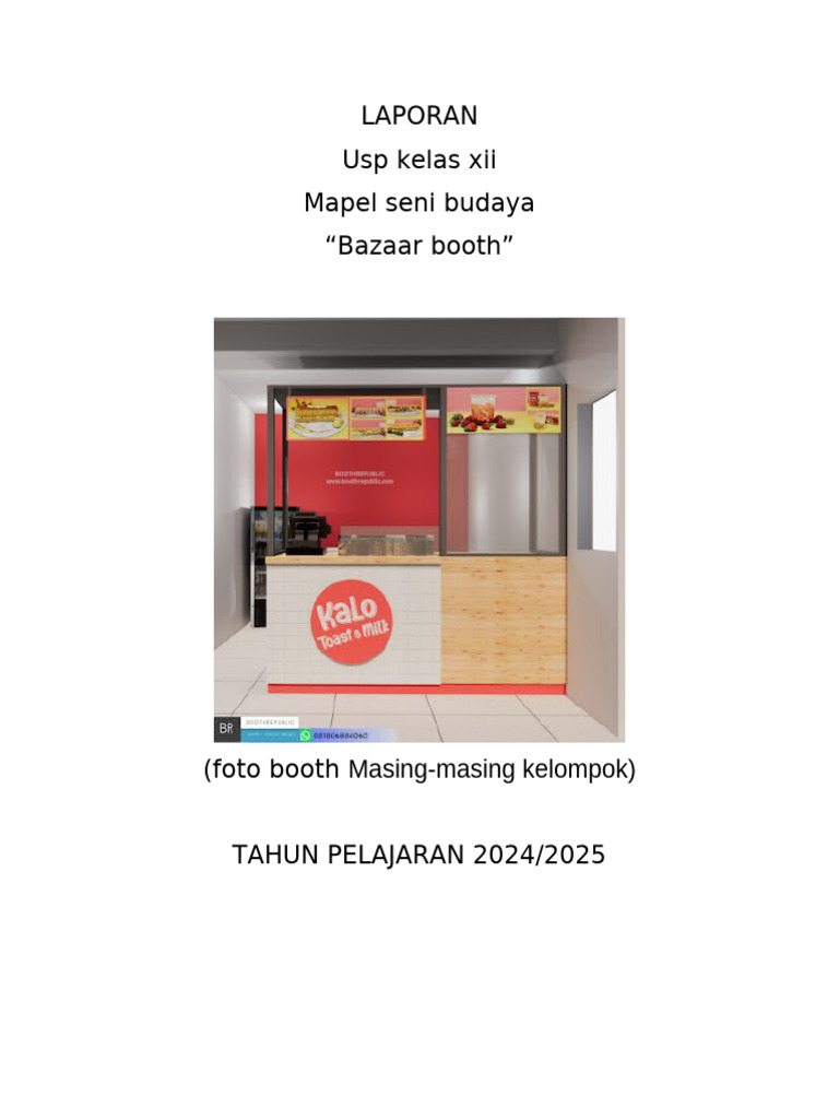 LAPORAN Pembuatan Booth | PDF