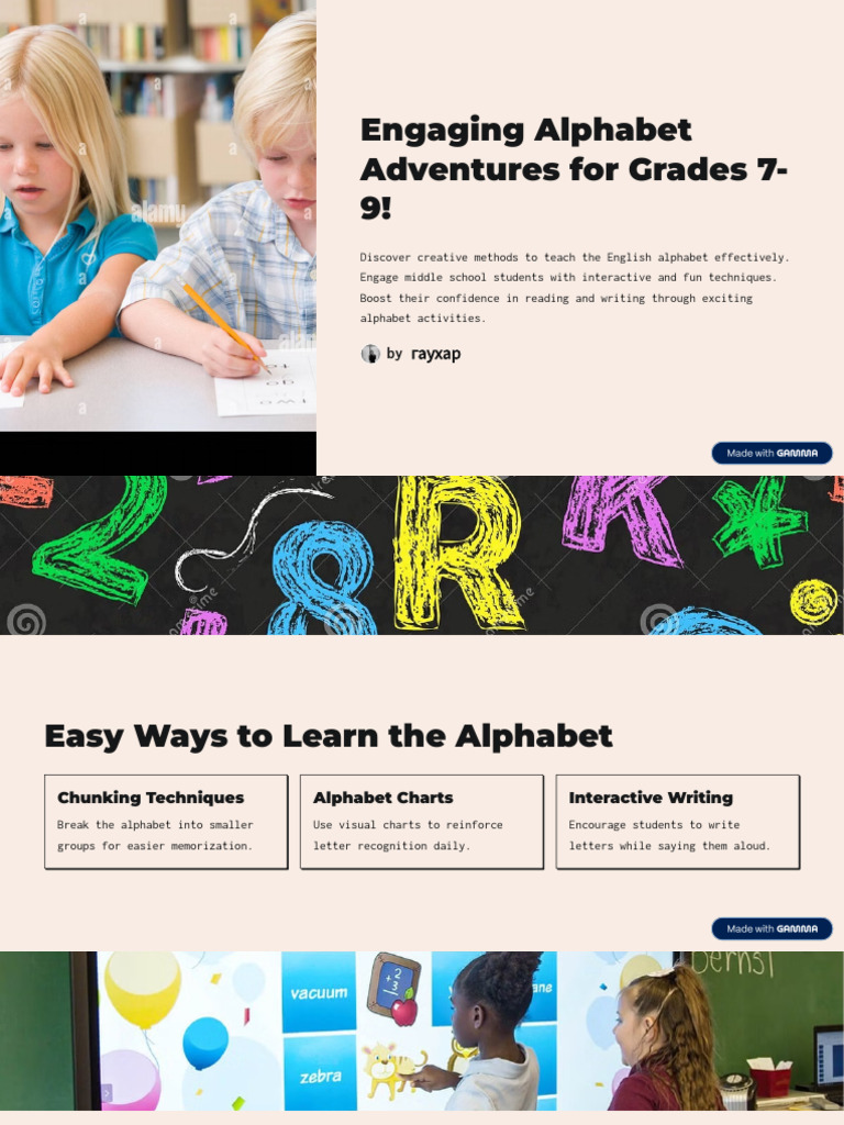 Engaging Alphabet Adventures For Grades 7 9 | PDF