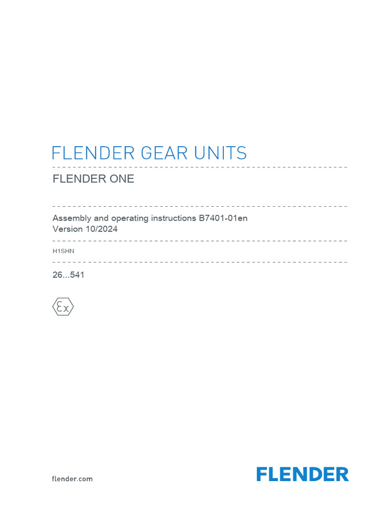 Flender One Assembly Instructions | PDF | Bearing (Mechanical ...