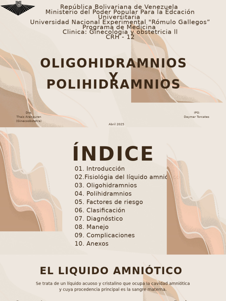 Oligohidramnios y Polihidramnios: Causas y Manejo | PDF | Feto | El ...