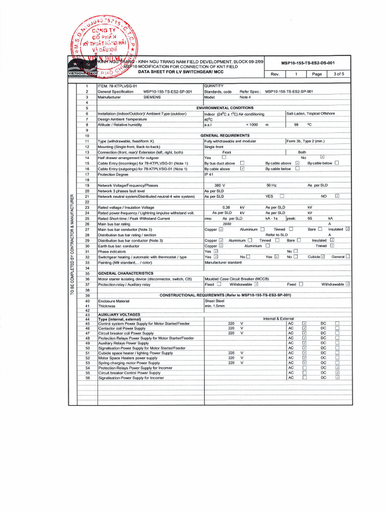 A. Datasheet For LV MCC (Final) | PDF