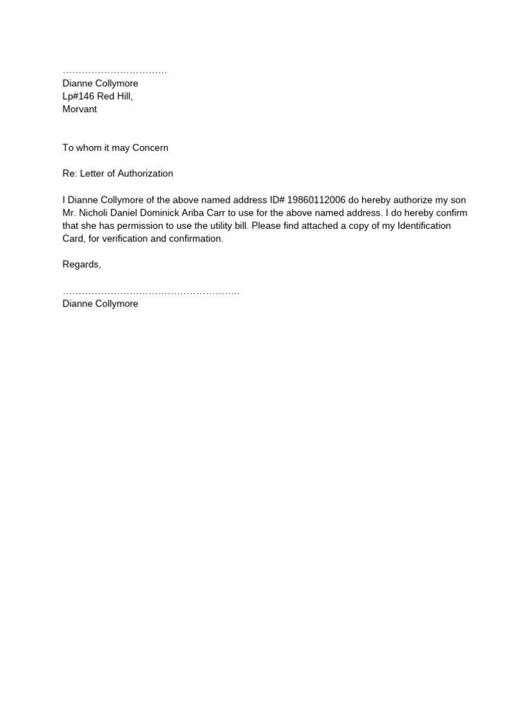 Permission To Use Utility Bill | PDF