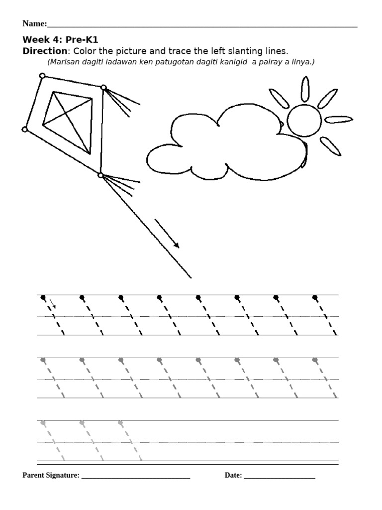 Week 2 k1 Right Diagonal Line | PDF