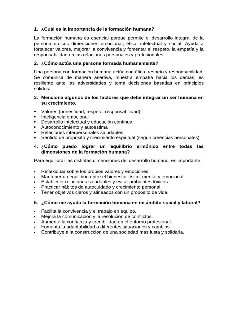 Actividad 1 Del Módulo 1 Formación Humana Pdf