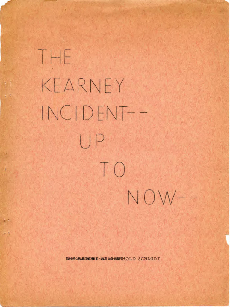 Reinhold Schmidt - The Kearney Incident - Text | PDF | Cielo | Buques