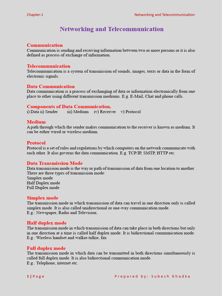 Networking and Data Communication | PDF | Transmission Medium | Computer Network