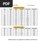 Sublimation Size Chart | PDF | Clothing | Fashion