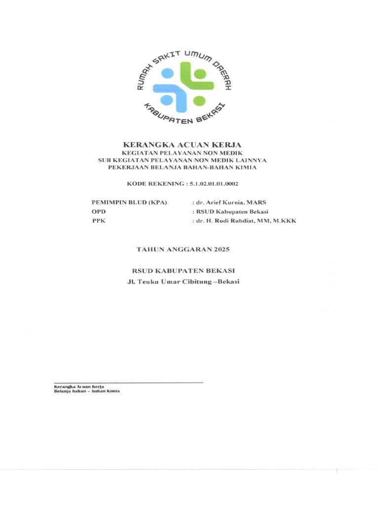 KAK Bahan Kimia IPAL A 2025 | PDF