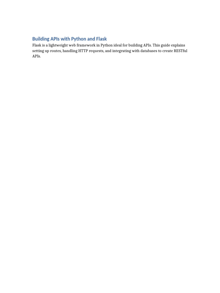 Building APIs Flask | PDF Building APIs Flask | PDF