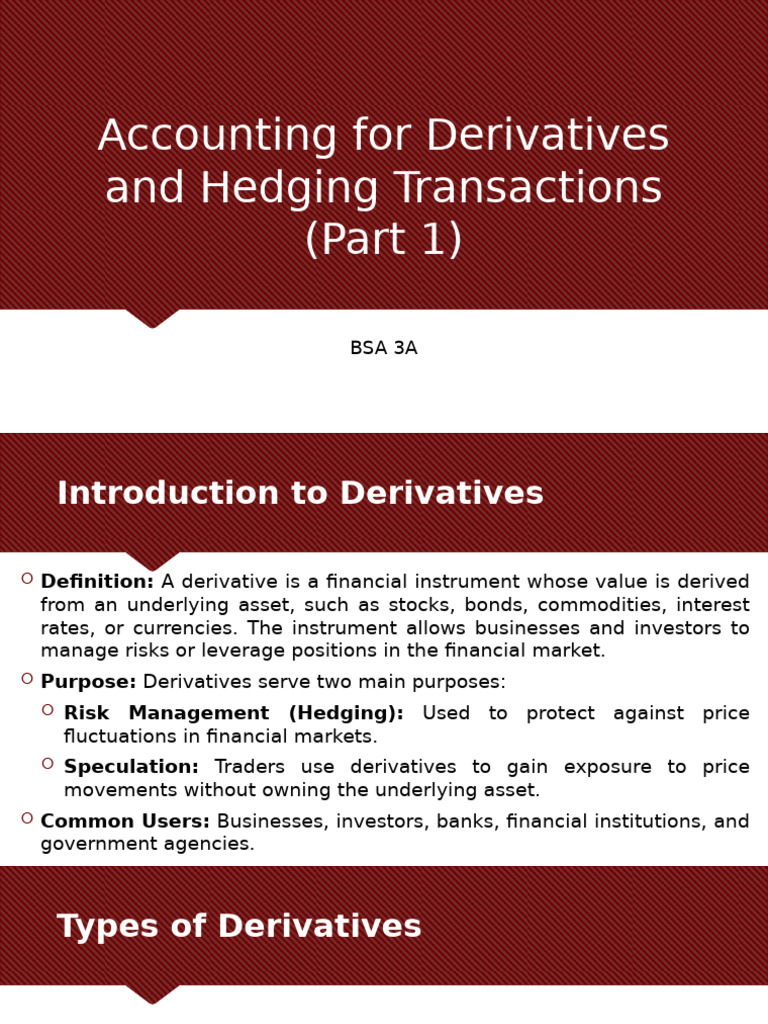 Accounting for Derivatives Hedging | PDF | Derivative (Finance ...