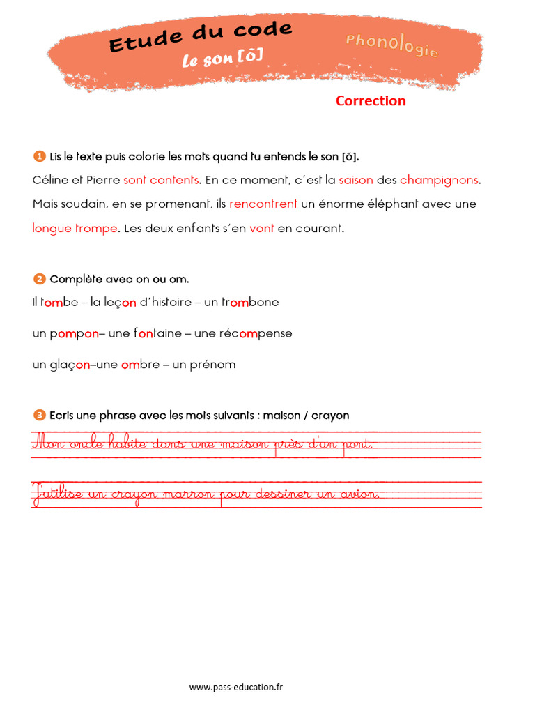 Activités phonologiques sur le son [õ] | PDF