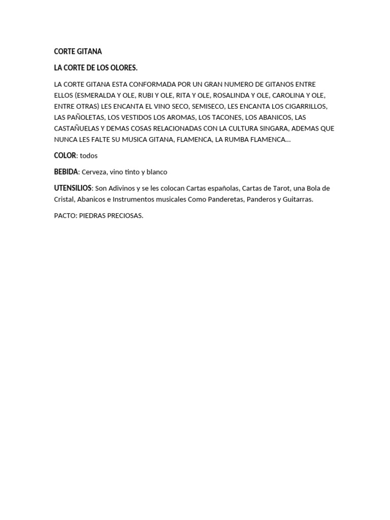 Corte Gitana | PDF