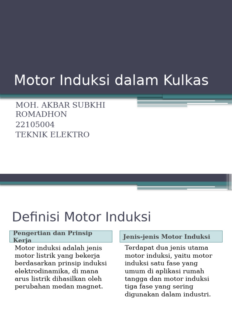 Motor Induksi Kulkas | PDF
