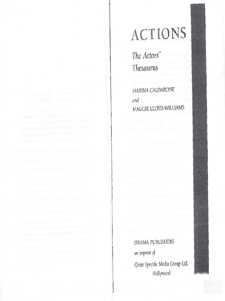Actions-The Actor's Thesaurus | PDF