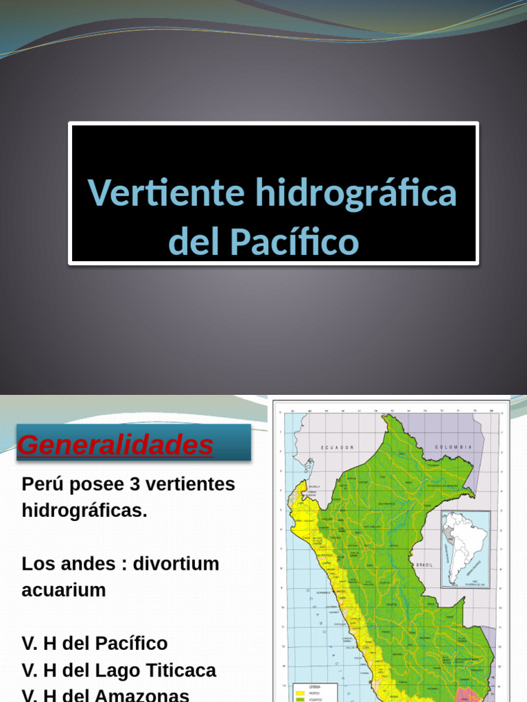 Vertiente Hidrográfica Del Pacífico. | PDF | Río | Cuenca de drenaje