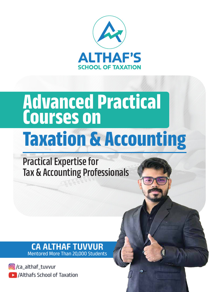 Advanced Practical Courses On Taxation and Accounting Brochure | PDF ...