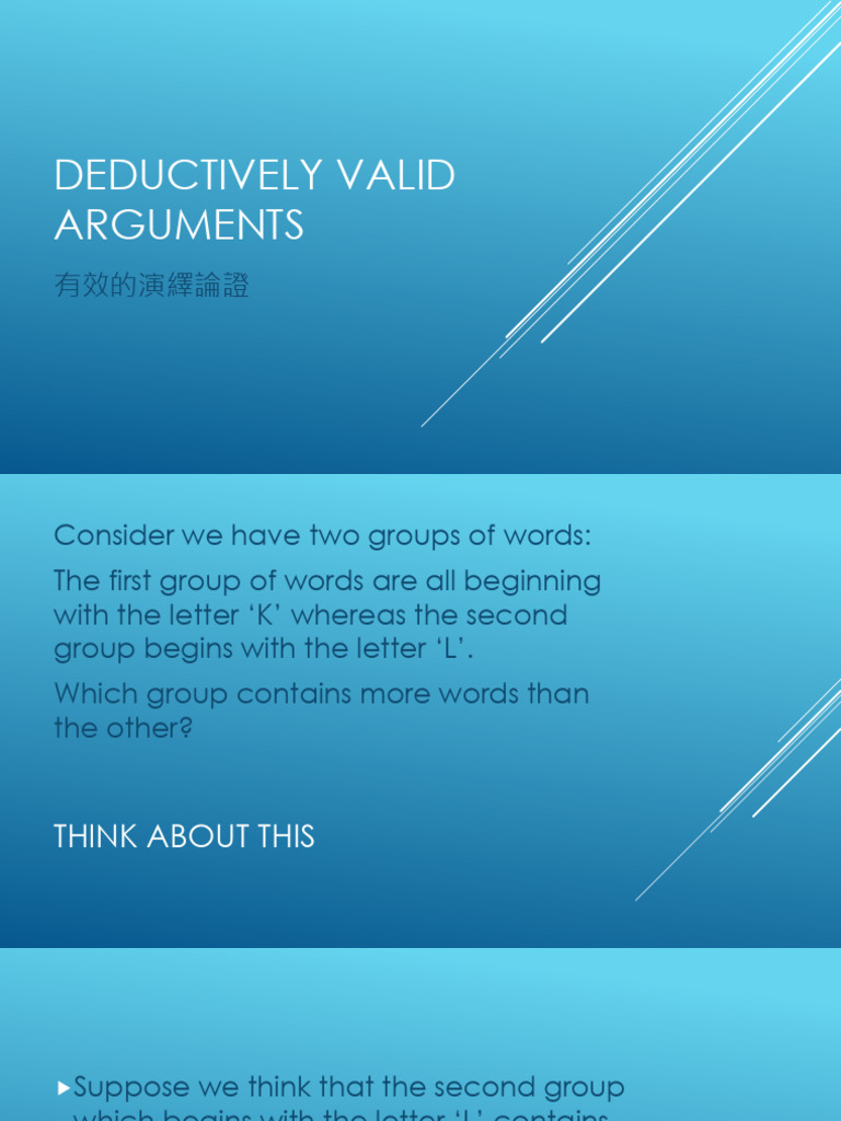 CT 25jan L02 | PDF | Argument | Deductive Reasoning