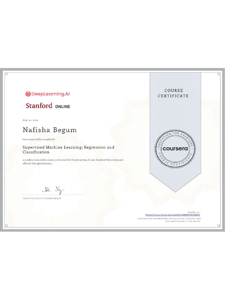 Supervised Machine Learning Regression and Classification | PDF