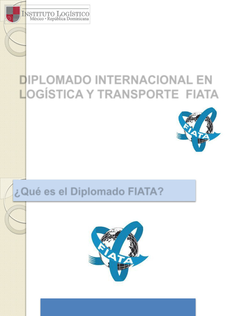 Diplomado Logistica y Transporte FIATA | PDF