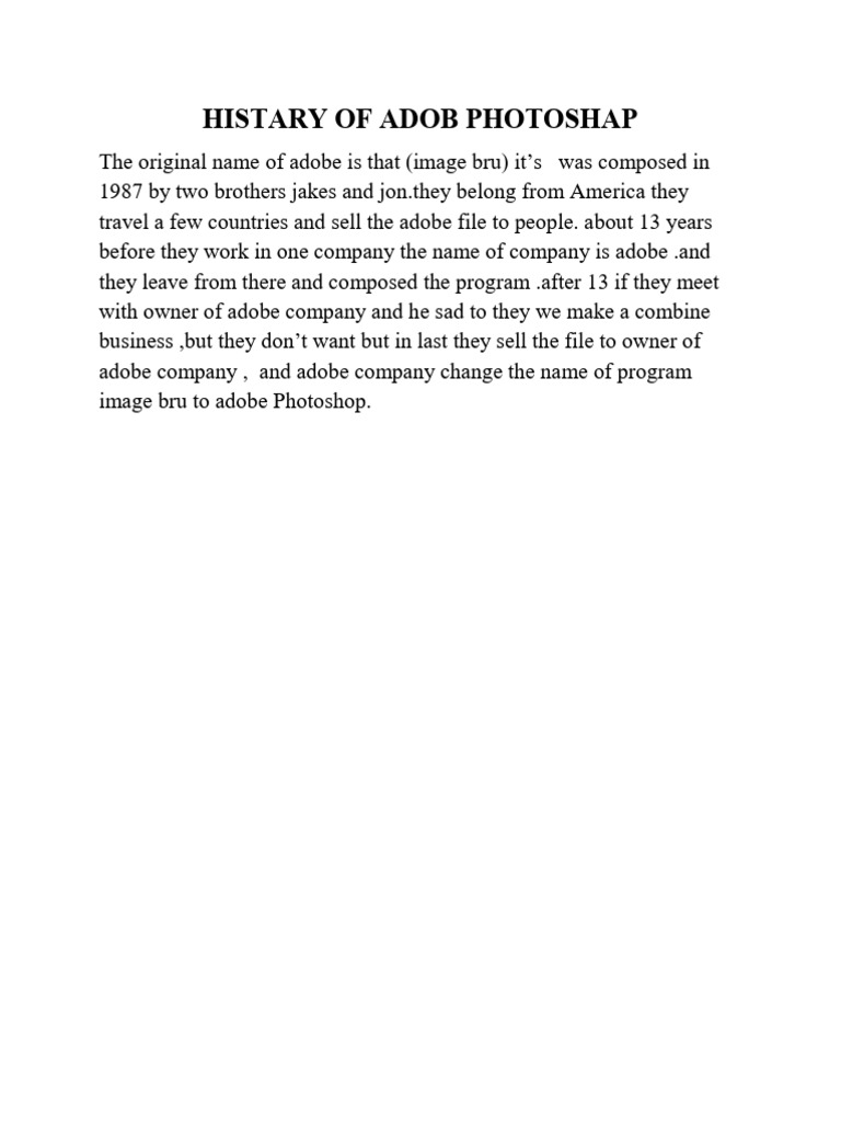 Adobe History | PDF