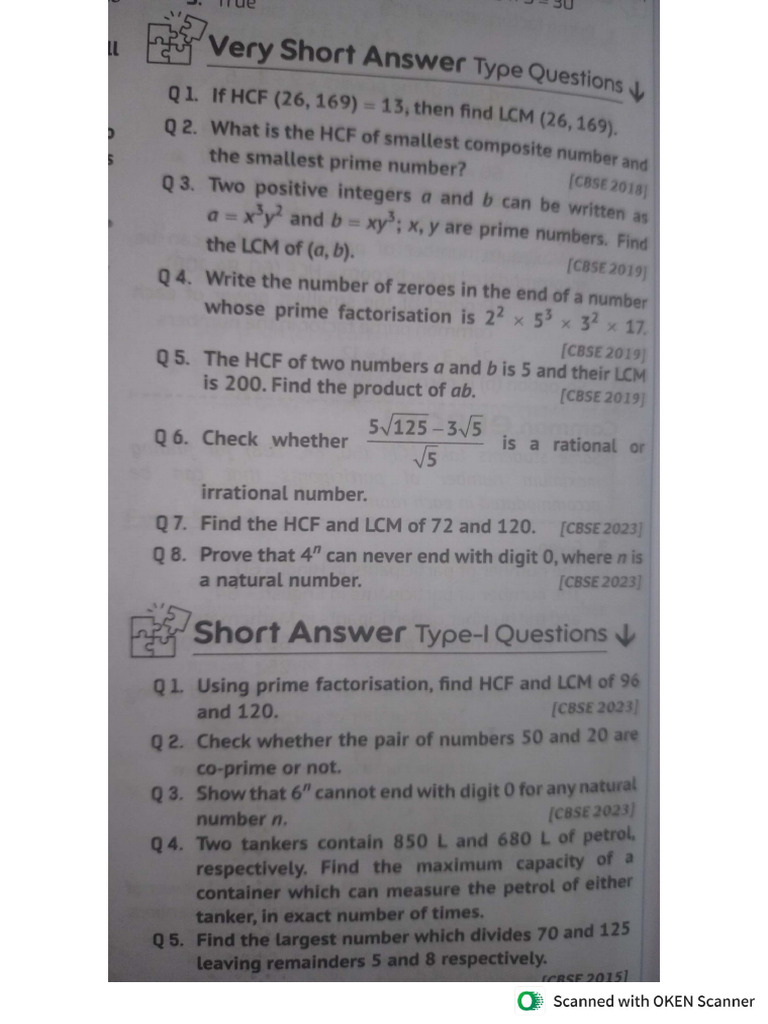 Maths Ch-1&2 Extra Questions Class X | PDF