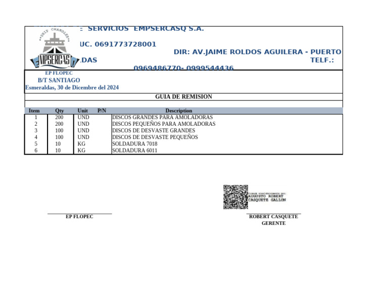 Copia de Ep Flopec Pedido | PDF